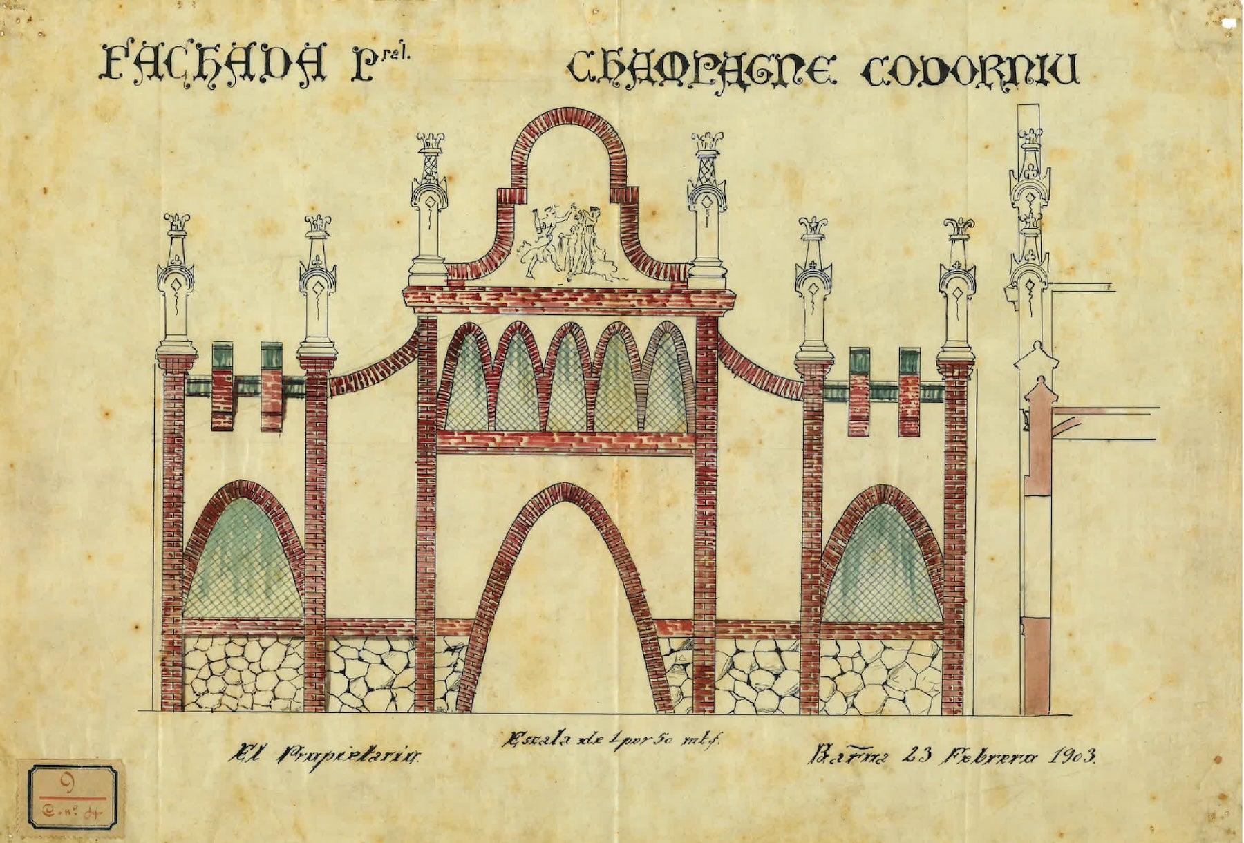 Codorníu cedeix plànols inèdits del celler al COAC